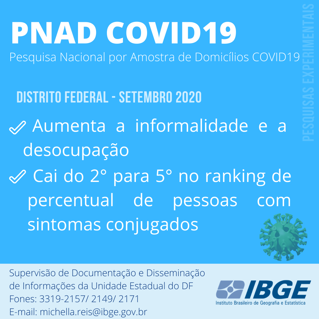PNAD COVID19 - Destaques para o Distrito Federa - Jornal Daqui DF